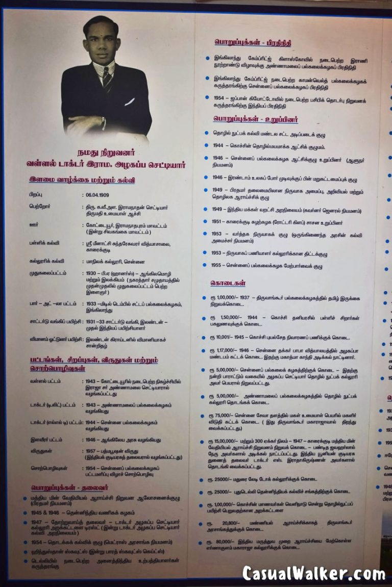 Vallal Dr. Alagappar Museum & Tamil Cultural Museum at Alagappa Puram ...