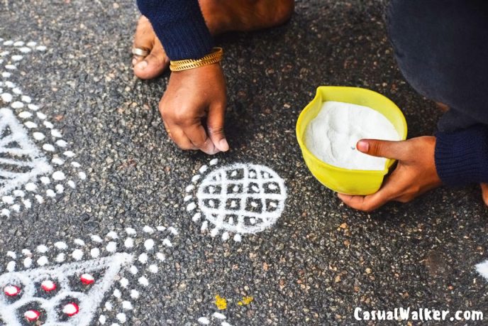 Mylapore Kolam Festival : Largest Monochrome Kolam & Colored Rangoli ...