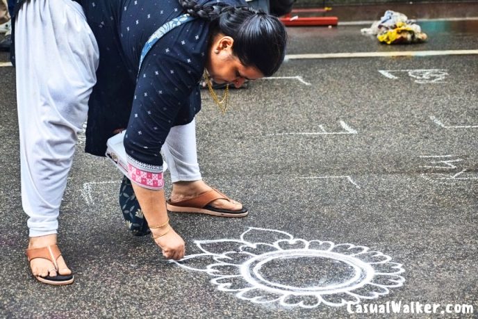 Mylapore Kolam Festival : Largest Monochrome Kolam & Colored Rangoli ...